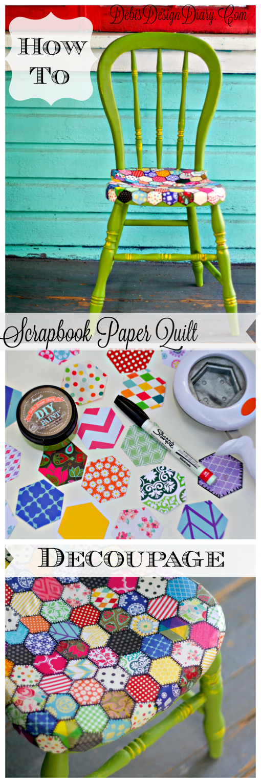 how to decoupage furniture with chalk and clay paint | Debis Design Diary