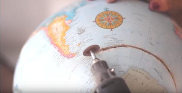 How to create a light fixture from a vintage world globe | Debis Design ...